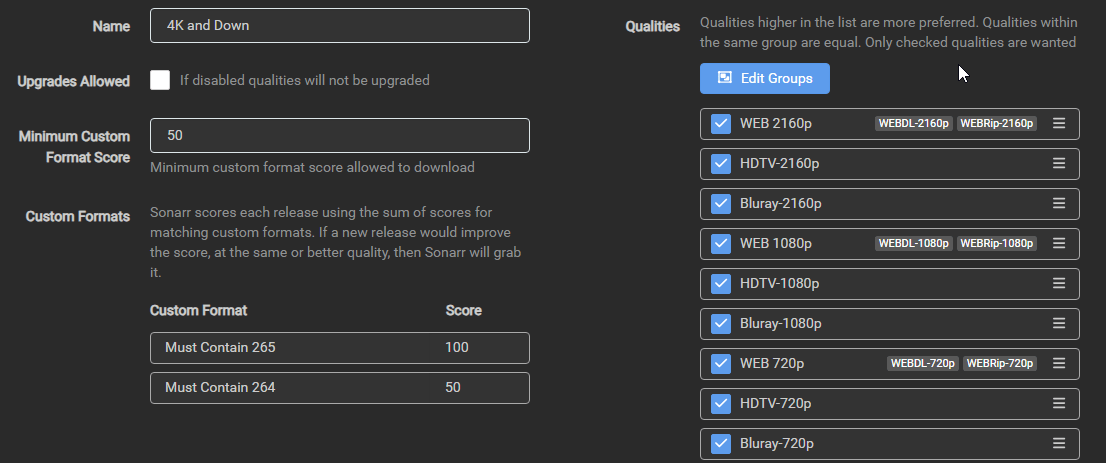 Custom Formats to filter out rar files in Radarr and Sonarr - NotPosted