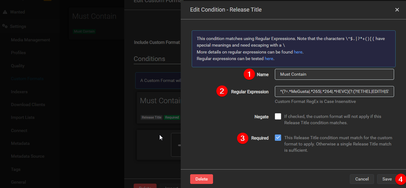Custom Formats to filter out rar files in Radarr and Sonarr - NotPosted