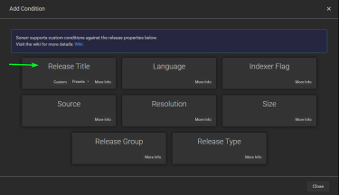 Custom Formats to filter out rar files in Radarr and Sonarr - NotPosted
